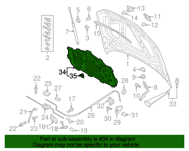 8V0-863-825 - Hood Insulation Pad 2015-2020 Audi | AutoNationParts.com
