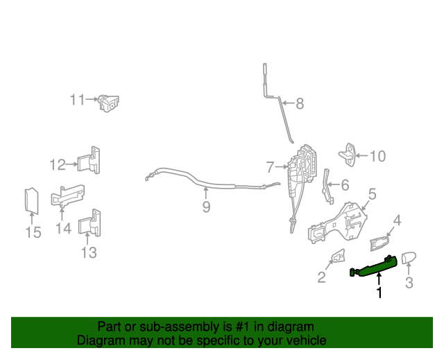 906-760-00-70 - Handle, Outside 2010-2018 Mercedes-Benz | Mercedes-Benz ...