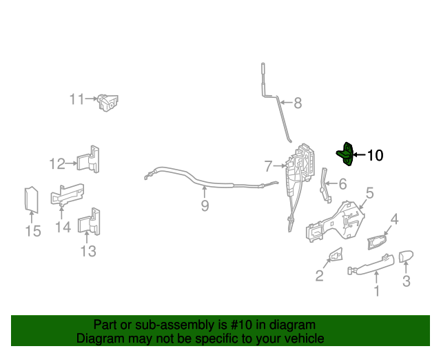 906-720-00-04 - Door Lock Striker Plate 2010-2021 Mercedes-Benz ...