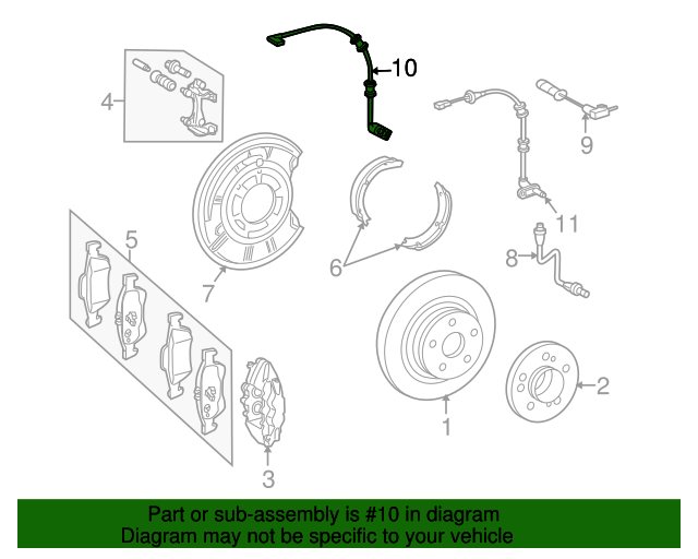 2003-2011 Mercedes-Benz Wear Indicator Harness 211-540-05-05 | MB OEM Parts