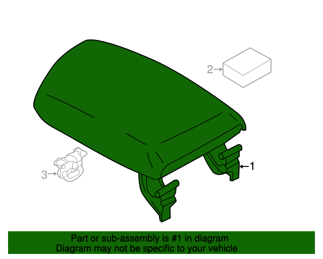 51169288948 - 2014-2018 BMW Armrest Pad (51-16-9-288-948) | BMW of ...