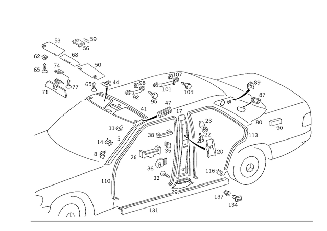 001-988-22-81 - Snap Fastener 1958-1993 Mercedes-Benz | Mercedes-Benz ...