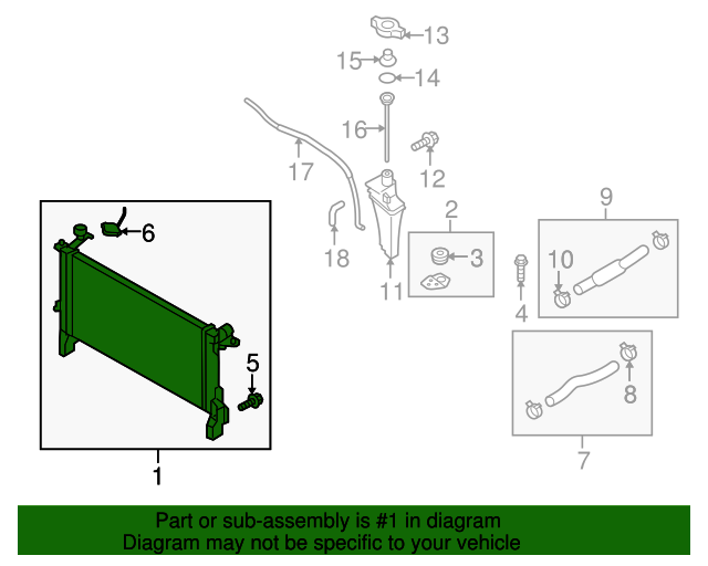 25310-2M120 - Radiator 2010-2012 Hyundai Genesis Coupe ...