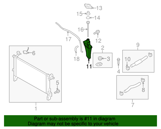2009-2016 Hyundai Reservoir Assembly 25431-3M000 | OEM Parts Online