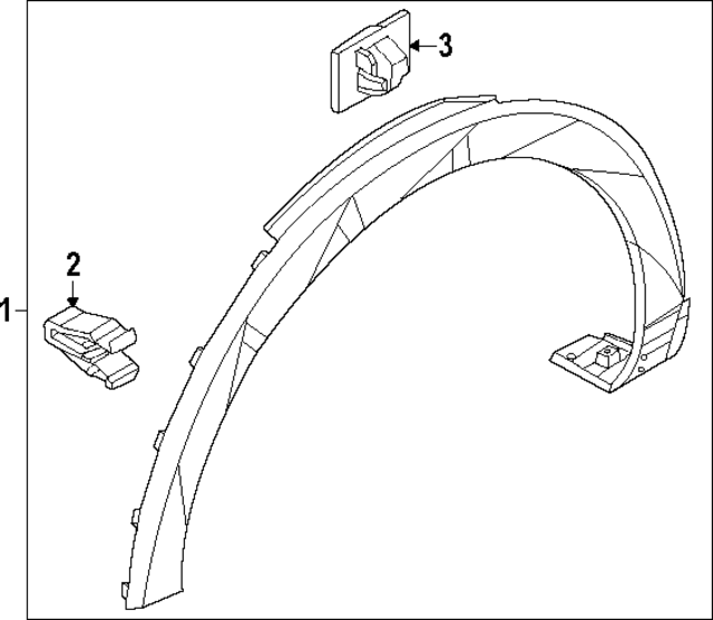 2023-2024 Genesis GV60 Wheel Opening Molding 87712-CU110-EMP | OEM ...