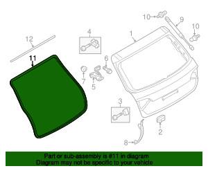 8R0-827-705-E - Hatch Seal 2009-2017 Audi | AutoNation Parts
