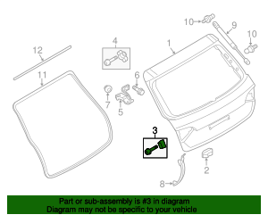 8R0-827-239-B - Liftgate Bump Stop 2009-2017 Audi | AutoNationParts.com