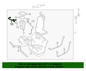 212-540-79-10 - Pressure Sensor Harness 2015-2020 Mercedes-Benz ...