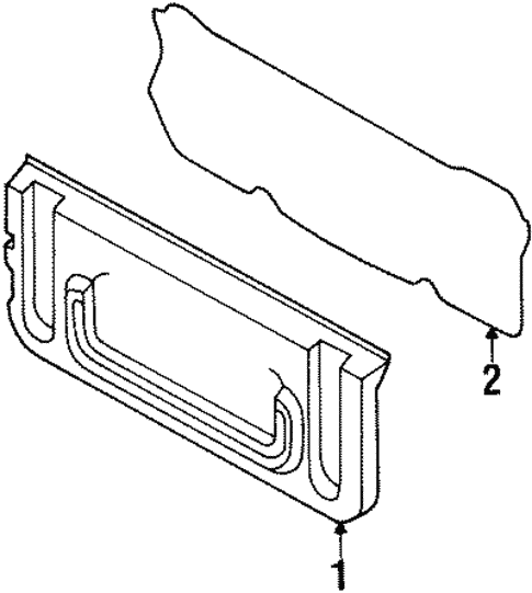 Interior Trim - Tail Gate for 2001 Isuzu Rodeo Sport | Isuzu Parts Center