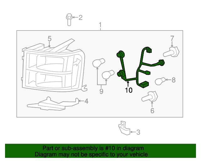 25962806 - Headlamp Wiring Harness 2007-2014 GM | AutoNationParts.com