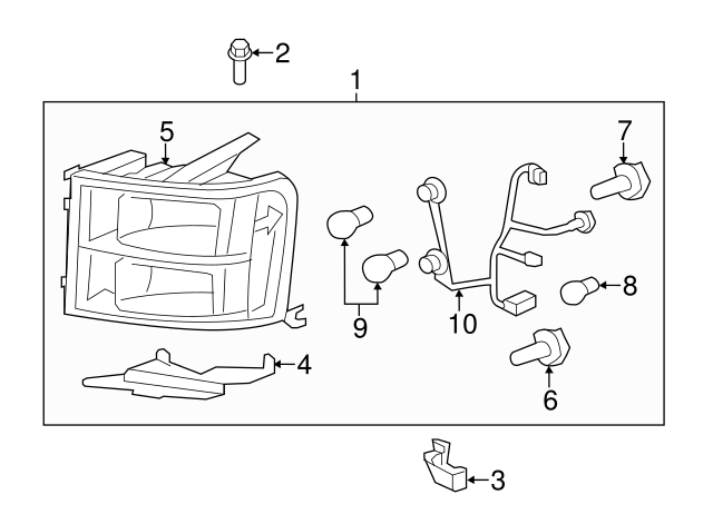25962806 - Headlamp Wiring Harness 2007-2014 GM | AutoNationParts.com