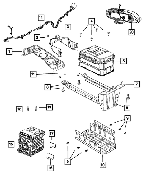 Battery, Battery Tray and Cables for 2020 Jeep Wrangler | Mopar OEM ...