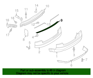 2002-2005 Audi Bumper Trim 8E5-807-443-A-3Q7 | AutoNationParts.com