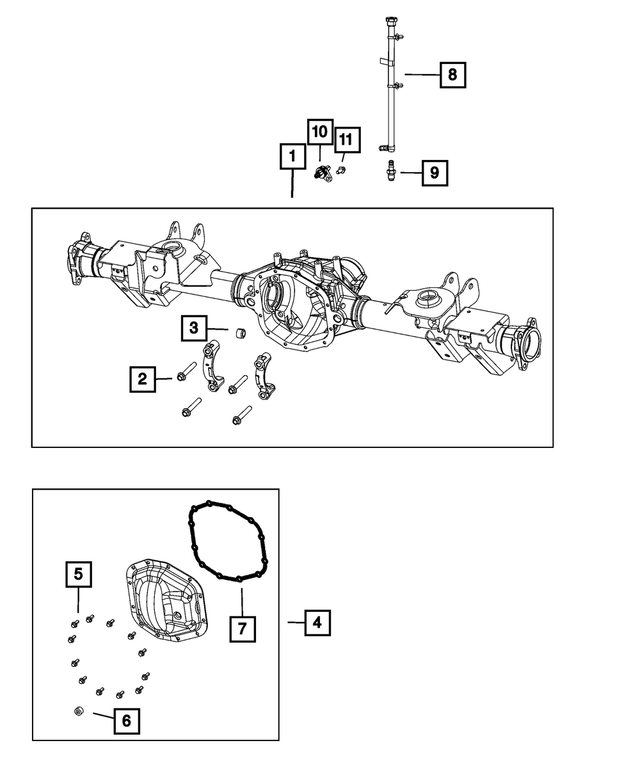 MOPAR GENUINE REAR AXLE HOUSING - 68474076AA - 68474076AA | Mopar ...