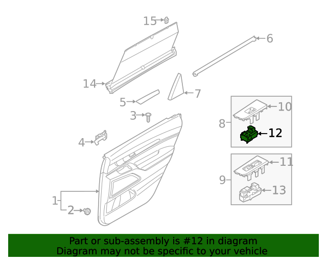 2020-2022 Kia Telluride Window Switch 93581-S9200 | OEM Parts Online