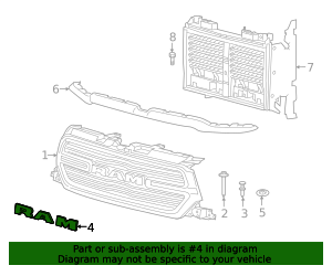 2019-2023 Ram 1500 Nameplate 68311411AA | TascaParts.com