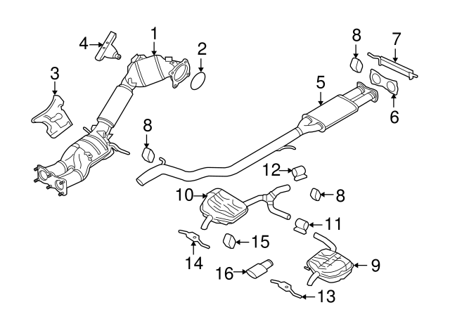 31392125 - Muffler & Pipe - 2009-2015 Volvo XC70 | Volvo OEM Parts Direct