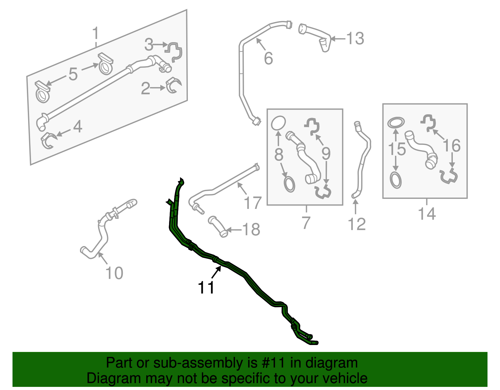 BC3Z-9P923-A - Hose & Tube Assembly 2011-2016 Ford | Big 3 Auto Parts