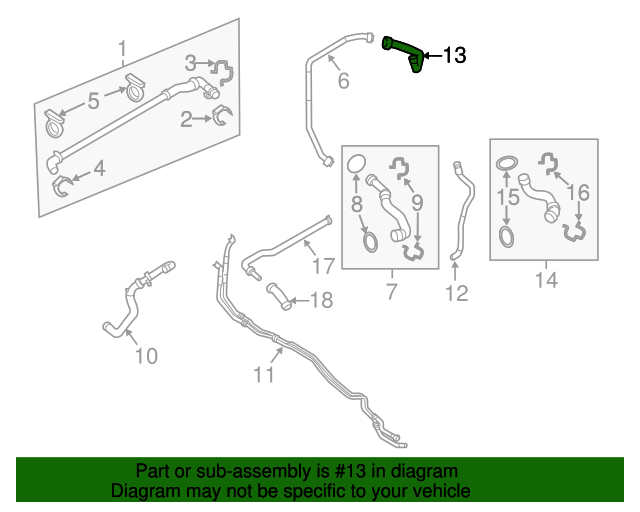 Genuine OEM Ford Part - Return Hose BC3Z-8B081-A | Genuine OEM Ford ...