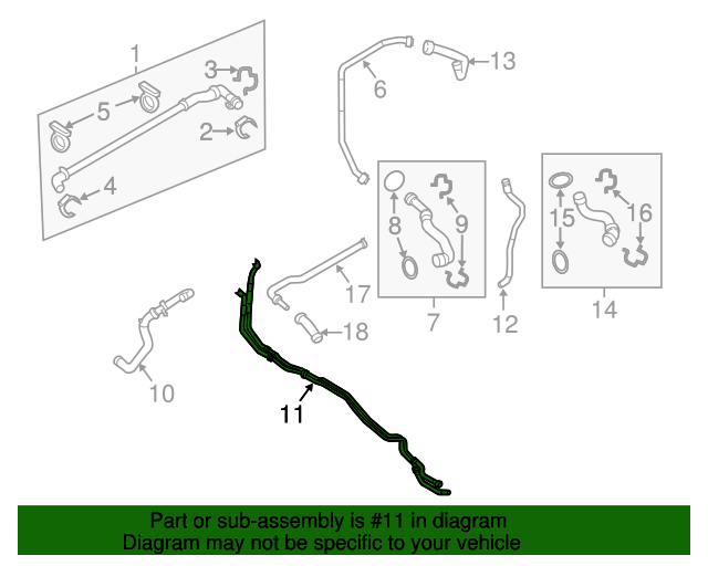 2011-2016 Ford Hose & Tube Assembly bc3z9p923a | GetOEMParts.com