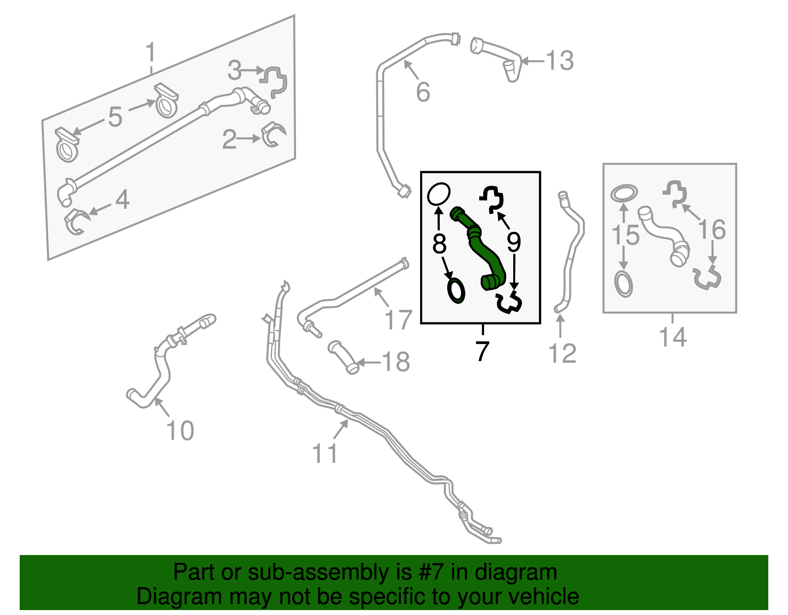 2011-2016 Ford Upper Hose BC3Z-8A365-A | Ford OEM Parts Online