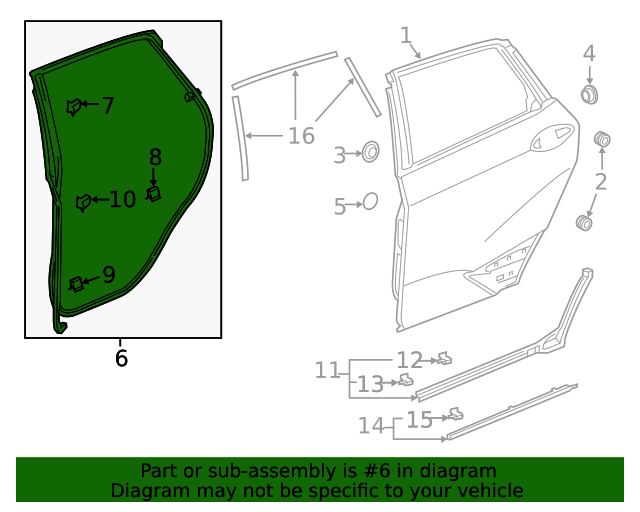 72850-TRT-A02 - Door Weather-Strip 2018-2021 Honda Clarity | Honda ...
