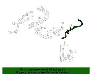 2007-2011 Audi A6 Quattro Engine Coolant Pipe 079-121-065-BA | Audi USA ...