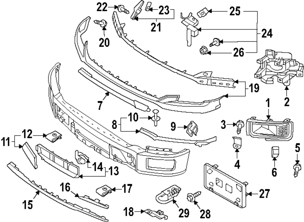 2024-2025 Ford F-150 Bumper Cover Spacer Panel RL3Z-17E810-AB | OEM ...
