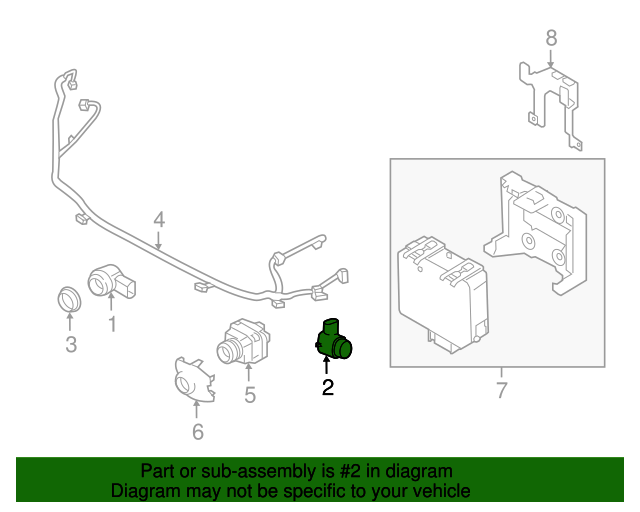 2015-2019 Land Rover Discovery Sport Parking Aid Sensor LR059786 ...