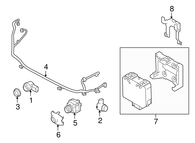 2015-2019 Land Rover Discovery Sport Parking Aid Sensor LR059786 ...