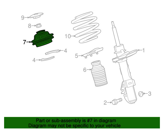 2014-2020 Mopar Strut Mount 68194316AC | TascaParts.com