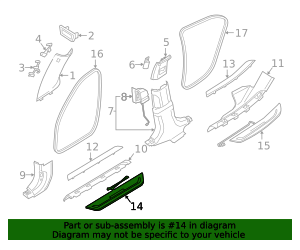 Genuine BMW 51-47-7-370-314 | Front Sill Plate | FREE Shipping on Most ...
