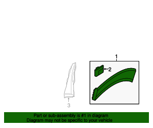 Genuine OEM Wheel Opening Molding Part# 87741-D3000-CA Fits 2016-2021 ...