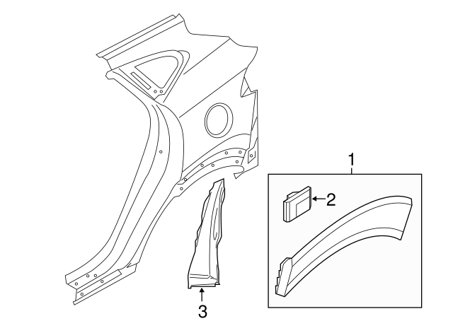 2016-2021 Hyundai Tucson Wheel Opening Molding 87741-D3000-CA ...