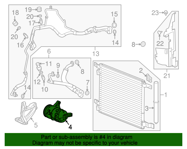 2010-2011 GM Air Conditioning Compressor 19419918 | TascaParts.com