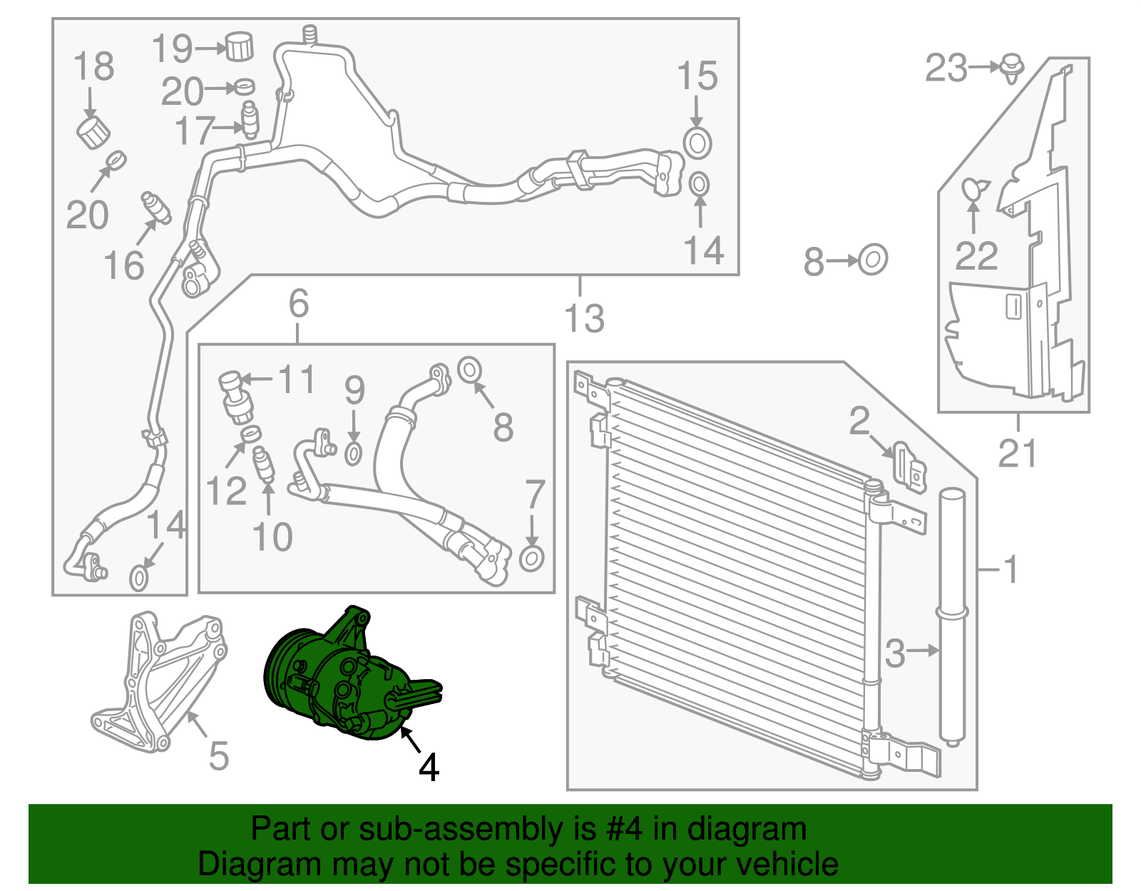2012-2016 GM Air Conditioning Compressor 19419921 GM | GMPartsDirect.com