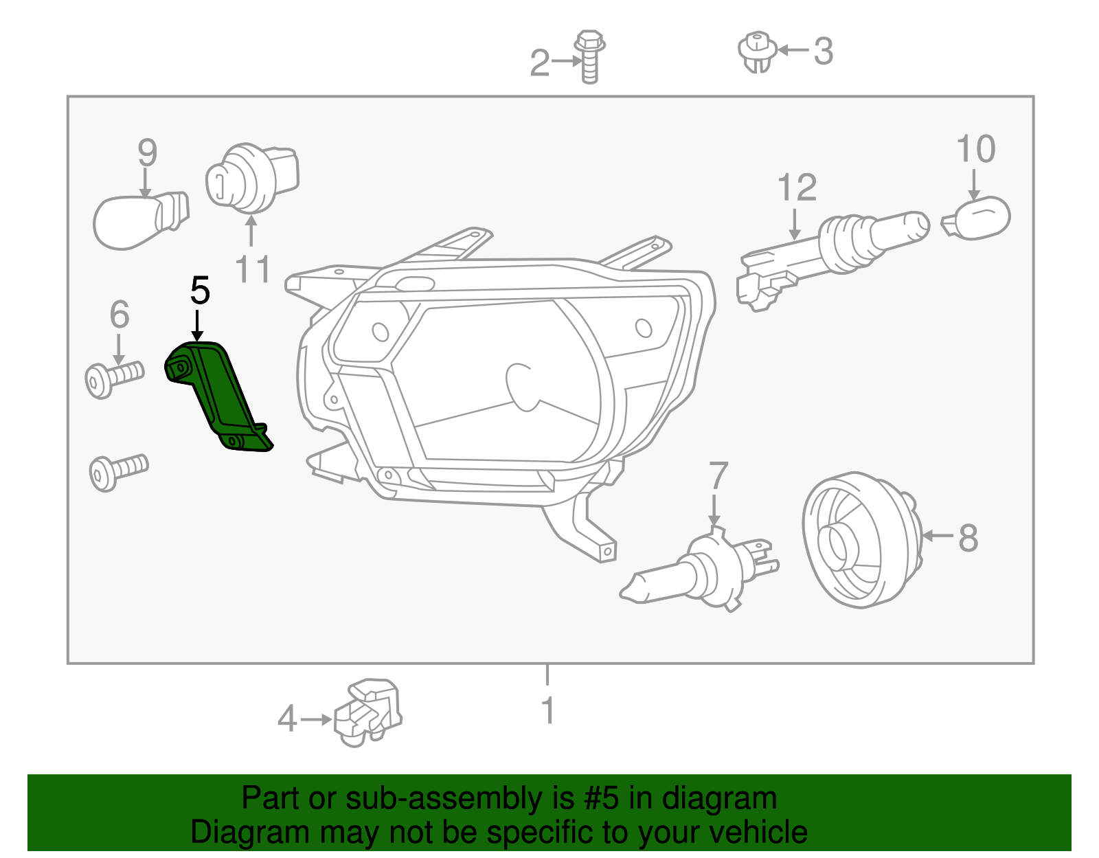 81176-04180 - High-Quality Headlight Bezel for 2012-2015 Toyota Tacoma ...
