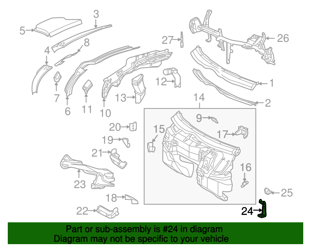 202-620-54-14 - Lower Support Bracket 1994-2000 Mercedes-Benz ...