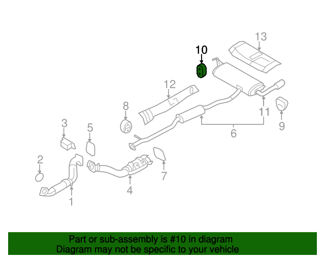 2008-2019 Nissan Muffler & Pipe Mount 20651-JM00A | TascaParts.com