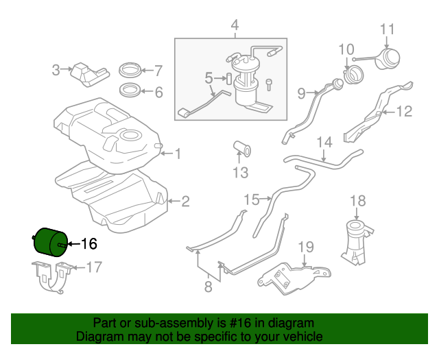 1986-2008 Ford Fuel Filter FOTZ-9155-B | TascaParts.com