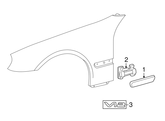220-817-00-15 - Fender Emblem 2000-2006 Mercedes-Benz | Mercedes-Benz ...