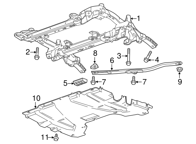 2016-2019 Cadillac ATS Drivetrain and Front Suspension Cradle 84687529 ...