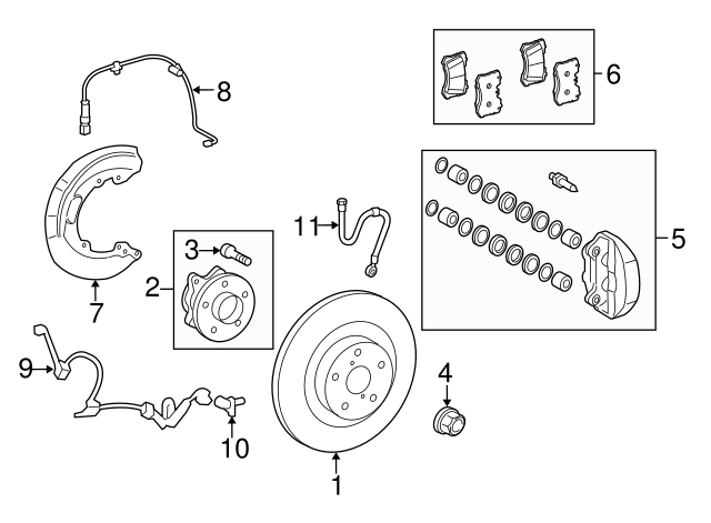 2008-2009 Lexus ABS Sensor Wire 89516-50090 | OEM Parts Online