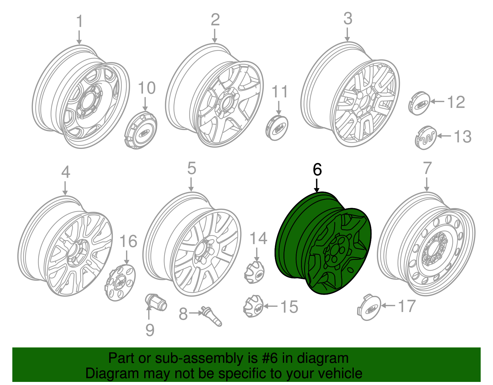 DL3Z-1007-B - Wheel, Alloy 2013-2017 Ford | Ford Parts Direct