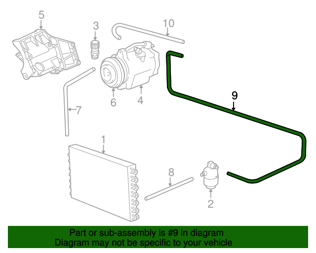 64538370633 - 1996-1998 BMW AC Hoses (64-53-8-370-633) | BMW of South ...
