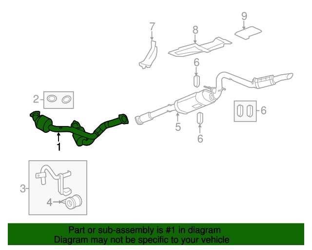 2011-2015 GM Three-Way Catalytic Converter Kit with Exhaust Manifold ...