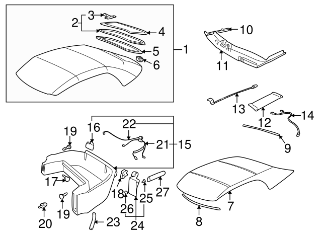 Genuine Convertible Top Cable for 1999-2003 Saab 9-3 | Part# 4855862 ...