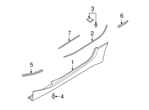 Genuine BMW 51-71-7-068-854 | Rocker Molding | FREE Shipping on Most ...