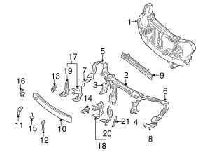 209-620-11-34-64 - Lower Cross-Member 2003-2009 Mercedes-Benz ...