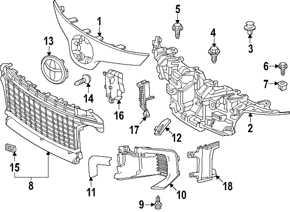 2025 Toyota GR Corolla Lower Grille 53102-12520 | OEM Parts Online
